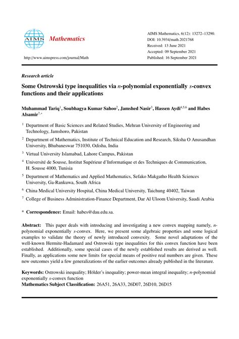 Pdf Some Ostrowski Type Inequalities Via N Polynomial Exponentially S