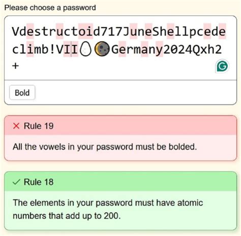 Atomic Numbers That Add Up To 200 Password Game Rule 18 Answers