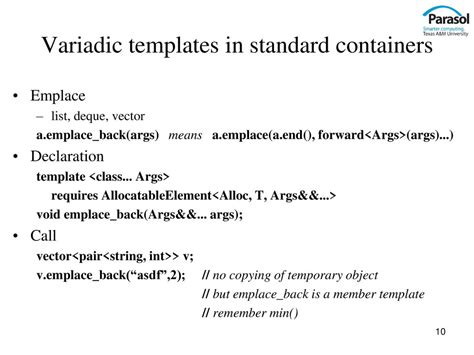variadic templates bjarne stroustrup nov ppt download