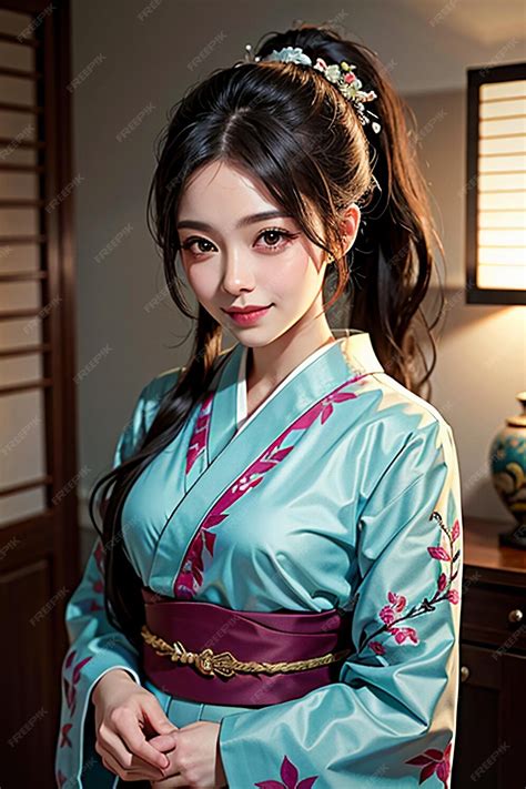 Premium Ai Image Japanese Young Beautiful Girl Model Wearing