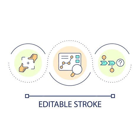 Premium Vector Identify Research Object Loop Concept Icon