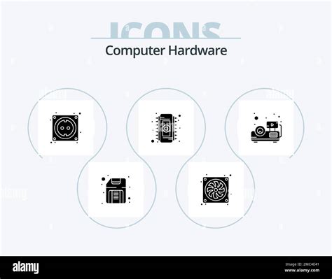 Computer Hardware Glyph Icon Pack 5 Icon Design Presentation Ram