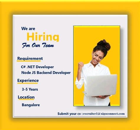 Vamsi T On Linkedin Hiring Dotnetdeveloper Nodejsbackenddeveloper Mnc Bangalore