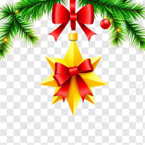 크리스마스 장식 금빛 별 장신구 붉은 색 활 소나무 나뭇가지 축제 신나다 흥겹다 즐겁다 휴일 휴가 공휴일 디자인 설계 밝다 색깔 색 색조 색칠 흰색 바탕 하얀 바탕 현실