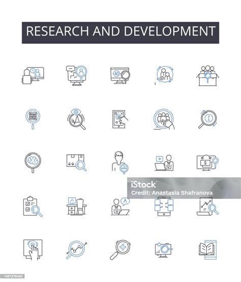 연구 개발 라인 아이콘 컬렉션입니다 숙고 명상 반추 생각 숙고 반사 묵상 벡터 및 선형 그림 명상 반성 자기 검사 개요 표지판 설정 아이콘에 대한 스톡 벡터 아트 및 기타