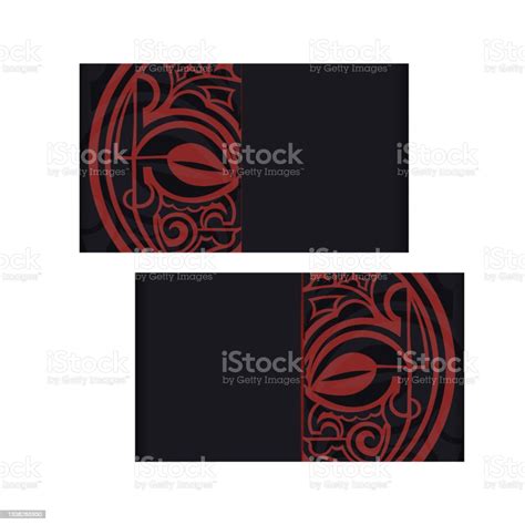 벡터 벡터 인쇄 즉시 인쇄 엽서 디자인 블랙 컬러 마스크 마오리 패턴 텍스트 및 장식을 위한 장소인 초대 템플릿 마야에 대한 스톡 벡터 아트 및 기타 이미지 Istock