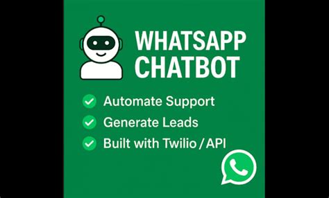 Build A Smart Whatsapp Chatbot Using Twilio Or Whatsapp Api By Kerrydukes Fiverr