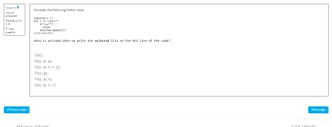 Solved Consider The Following Python Code Selected For I Chegg
