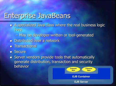 Ppt Enterprise Javabeans Powerpoint Presentation Free Download Id