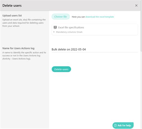 how to bulk delete users learnworlds help center