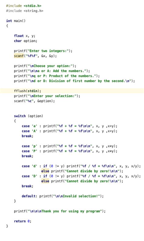 Solved Include Include Int Main Float X Y Char