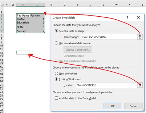 The Making Of An Interactive CV In Excel Wmfexcel