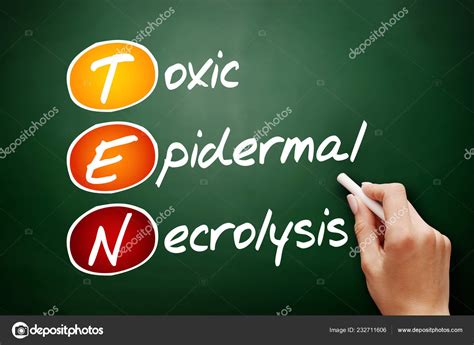 Ten Toxic Epidermal Necrolysis Acronym Health Concept Background Stock