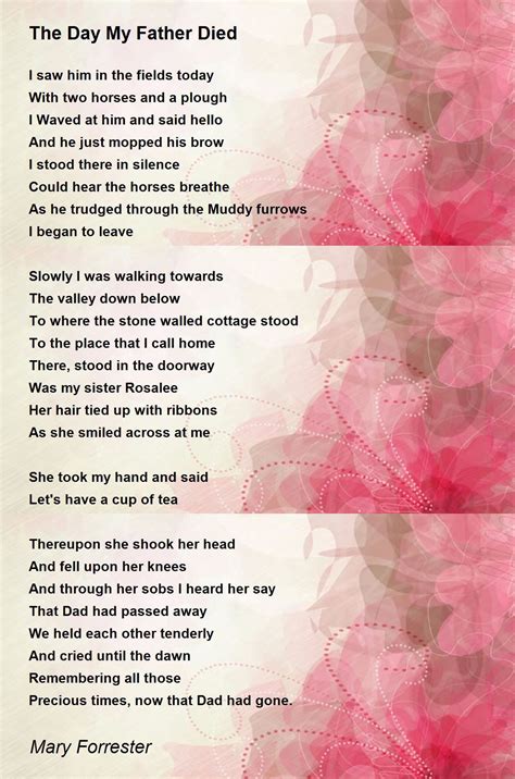My Dad Has Passed Away Poems