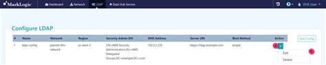 edit an ldap configuration