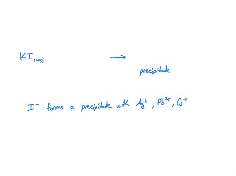 Solved A Precipitate Is Expected When An Aqueous Solution Of Potassium Iodide Is Added To An