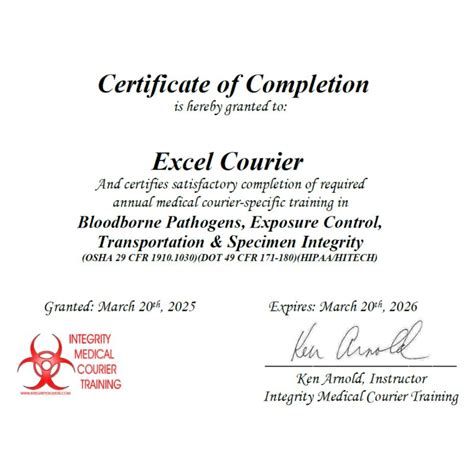 Certified Again 🎉 Since 2016 Excel Courier Maintains Top Standards In