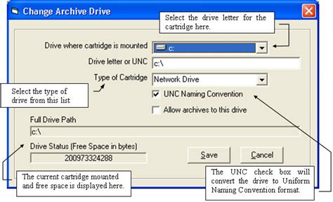 File Administrator Change Archive Drive HalFILE Online Help