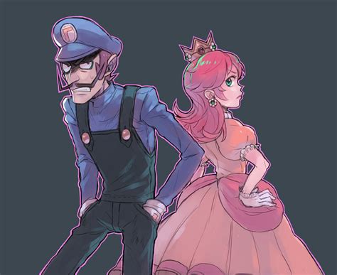 Waluigi And Daisy Pixiv Super Mario Nintendo Nintendo Fan Art Super Mario Art Luigi