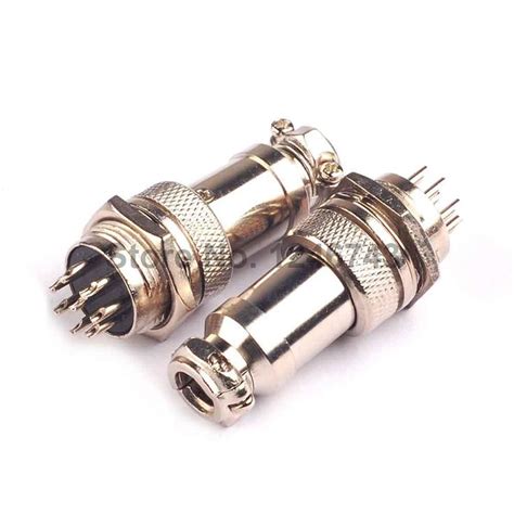 1pcs Gx16 8pin Male And Female Diameter 16mm Wire Panel Connector Gx16 Circular Connector Socket