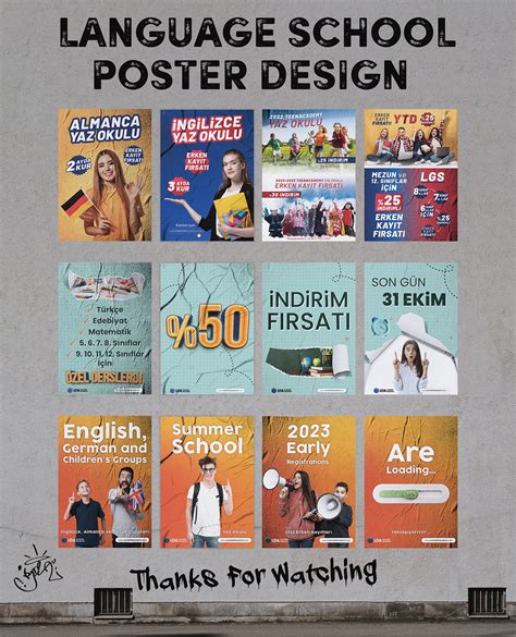 Language School Poster Design Vol1 On Behance