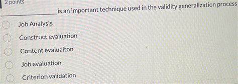 Solved 2 ﻿points Is An Important Technique Used In The