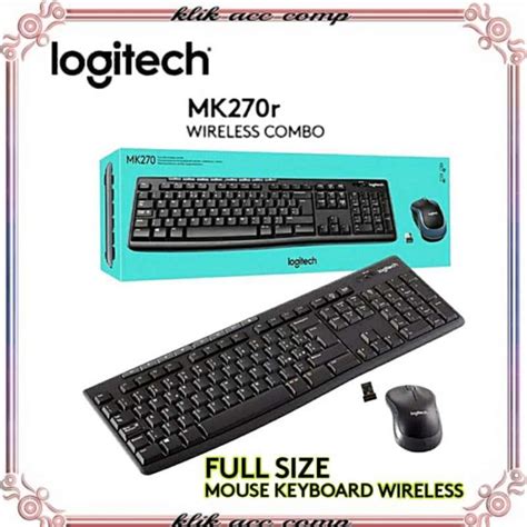 Jual Keyboard Mouse Combo Logitech Mk270r Wireless Keyboard Mouse Wireless Di Seller Klik Acc