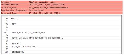 Abap Exception CX SY NO HANDLER Type CX SY DYN CALL ILLEGAL TYPE