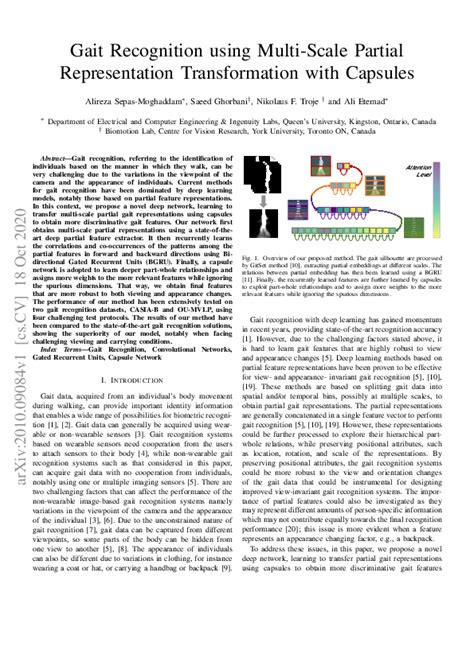 Pdf Gait Recognition Using Multi Scale Partial Representation