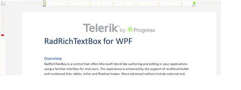 Wpf Richtextbox Document Ruler Telerik Ui For Wpf