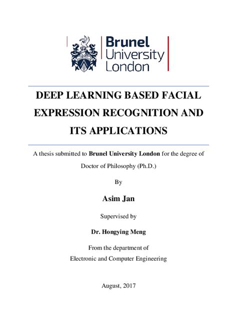 Pdf Deep Learning Based Facial Expression Recognition And Its