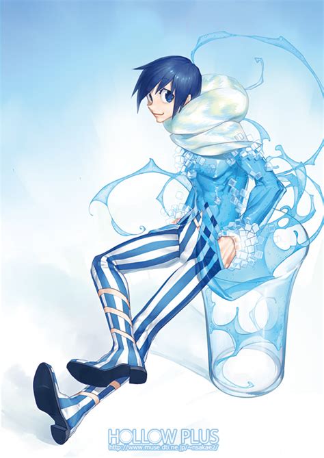 Kazeto Kaito Vocaloid Vocaloid Striped Legwear Vertical Striped Legwear Bad Id Bad Pixiv