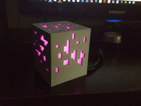 Free 3d File Minecraft Diamond Ore Lamp・design To Download And 3d Print・cults