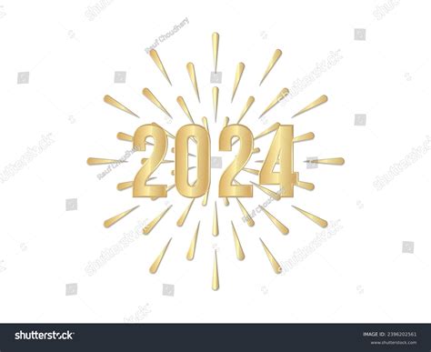 2024 Number Design Template 2024 Happy Stock Illustration 2396202561 Shutterstock