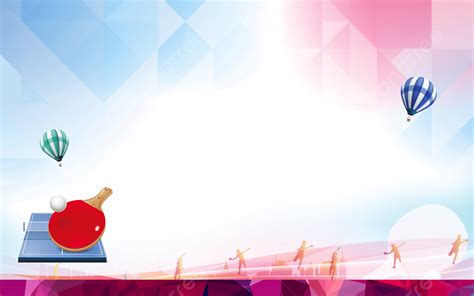 Simple Flat Style Table Tennis Exhibition Board Background Design