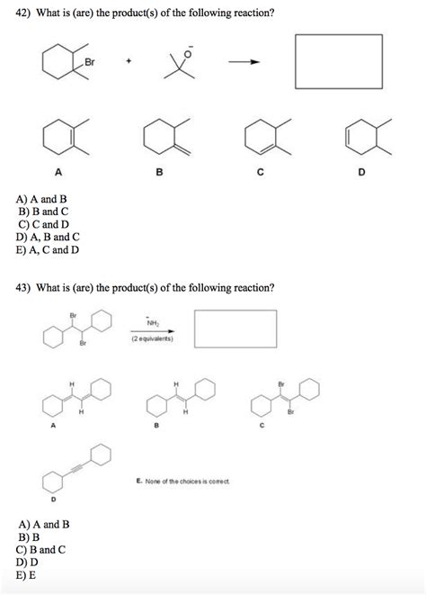 Solved What Is Are The Product S Of The Following Chegg