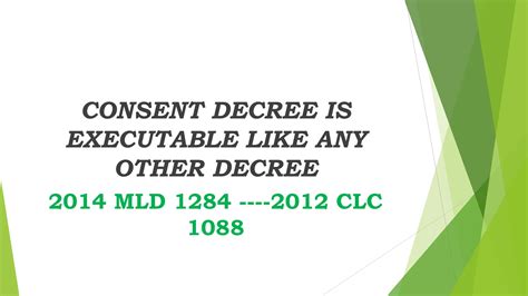 Consent Decree Under Order 23 Civil Procedure Code And Its Caselaws Pptx