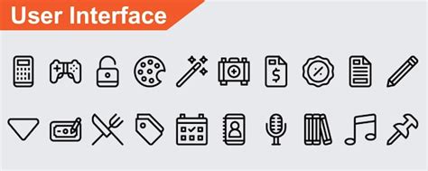Premium Vector User Interface Vector Icons On White Background