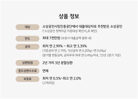 소상공인 정책자금대출 Kb기업뱅킹 금융상품 대출 비대면 대출 상품관 소상공인 정책자금대출