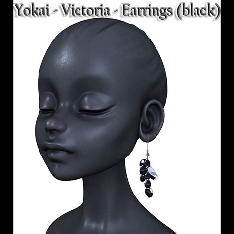 Second Life Marketplace Yokai Victoria Earrings Purple