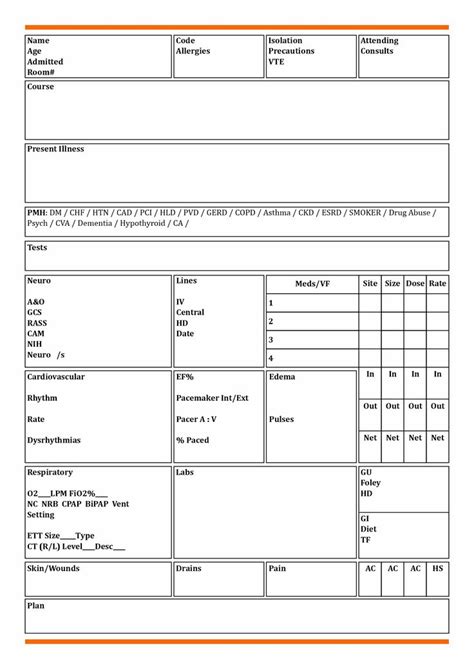 Printable Nursing Report Sheets Nurses Nurse Report Sheet Nurse Brain Sheet Charting For Nurses