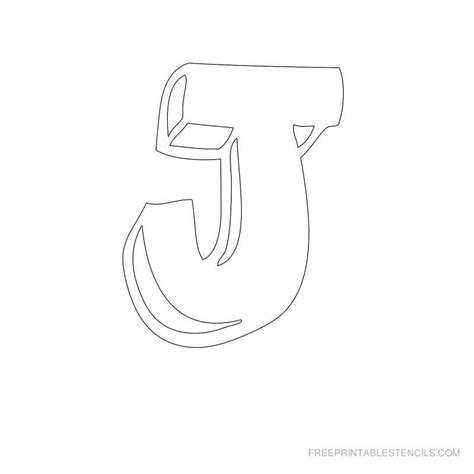 Printable Bubble Letter Stencil J Letter Stencils Free Printable Letter Stencils Bubble Letters