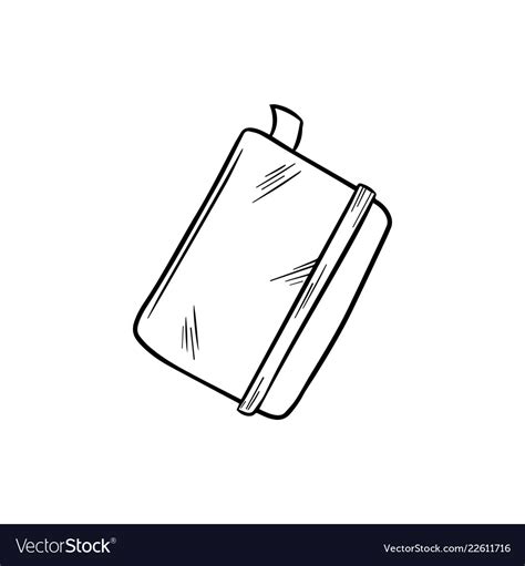 Sketch Of Notepad Hand Draw Royalty Free Vector Image