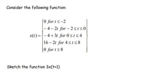 Solved Consider The Following Function X T For Chegg