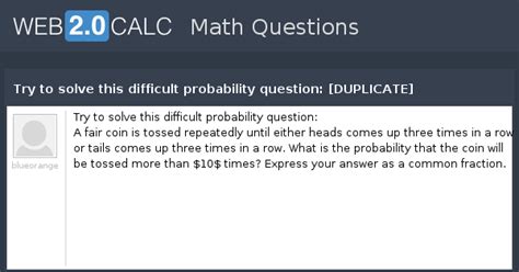 View Question Try To Solve This Difficult Probability Question