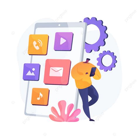 Mobile App Concept Vector Hd Png Images Native Mobile App Abstract Concept Vector Illustration