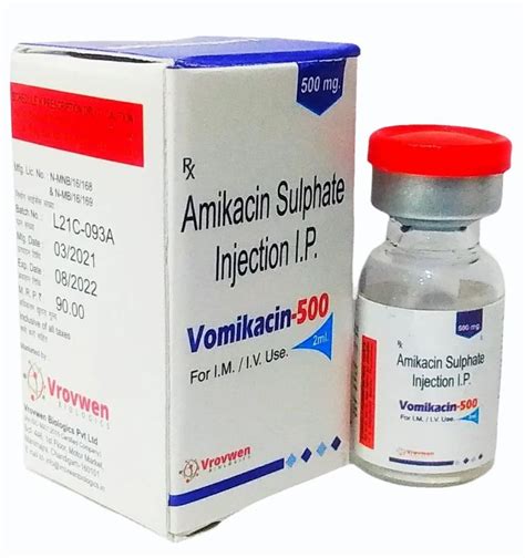 Amikacin 500 Mg Injection At Rs 95 Piece In Panchkula Id 2853291623530