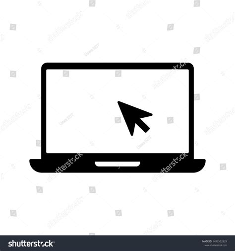 Laptop Pointer Cursor Icon Isolated Notebook Stock Vector Royalty Free