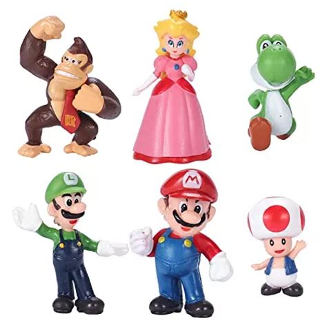 Figuras De Acción Super Mario Bros Pack 6 Piezas Envío Gratis