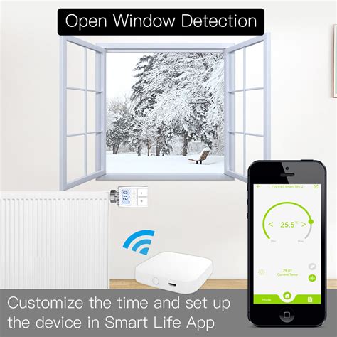 New Moeshouse Tv01 Tuya Zigbee3 0 Radiator Actuator Valve Smart Thermostat Temperature